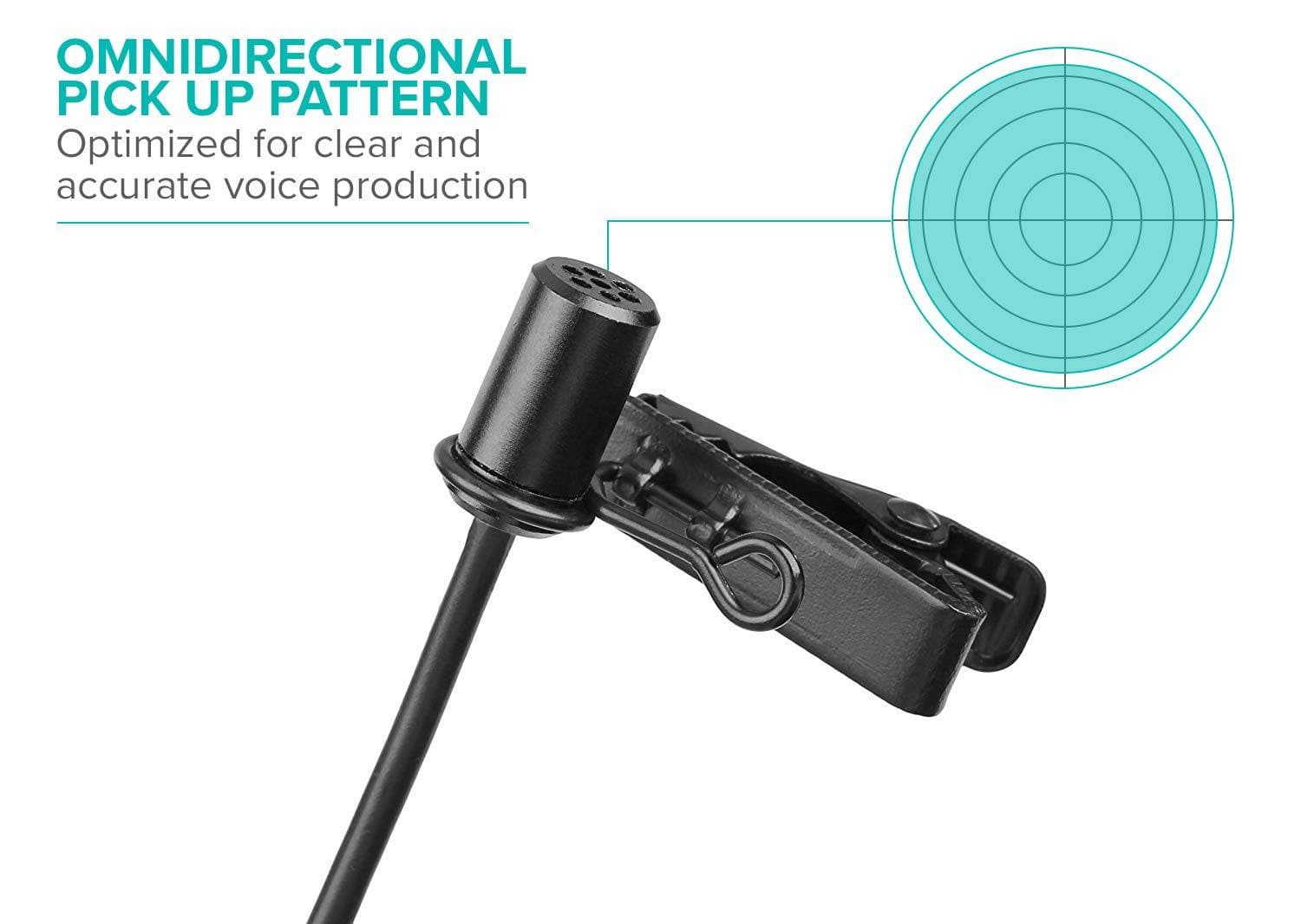 LV1-UC | USB-C Omni Clip-on Lavalier Microphone | Movo