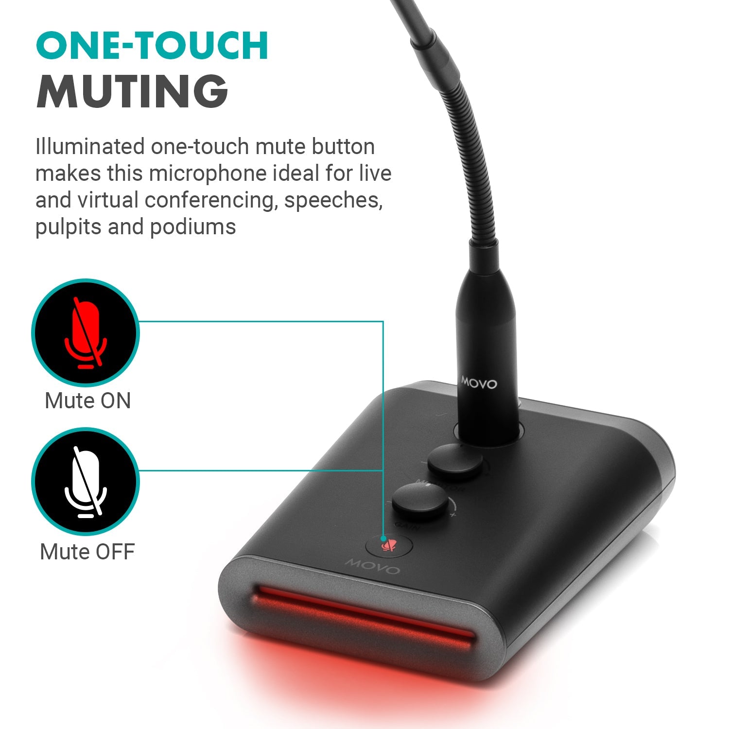 GM-7 | USB Gooseneck Microphone | Movo