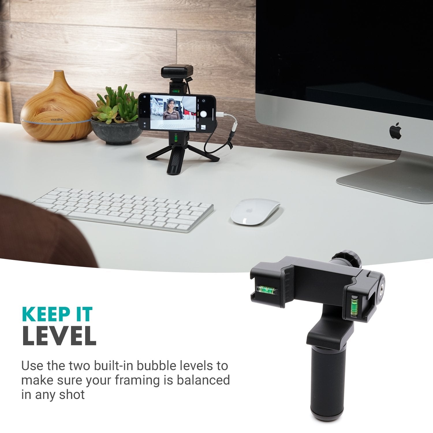 PR-3 | Rotating Smartphone Grip Handle Rig | Movo
