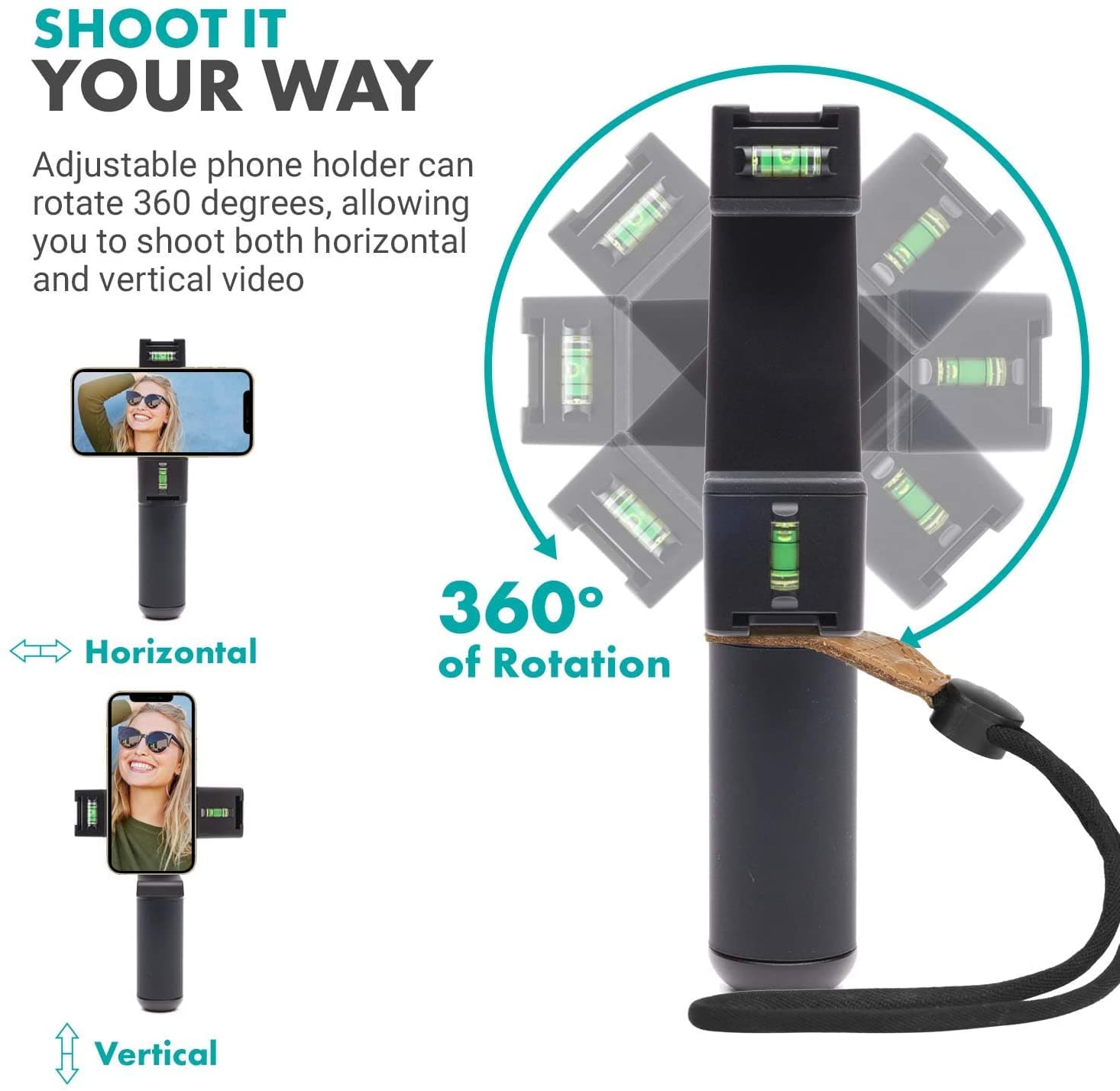 P-3 | Rotating Smartphone Tripod Mount | Movo