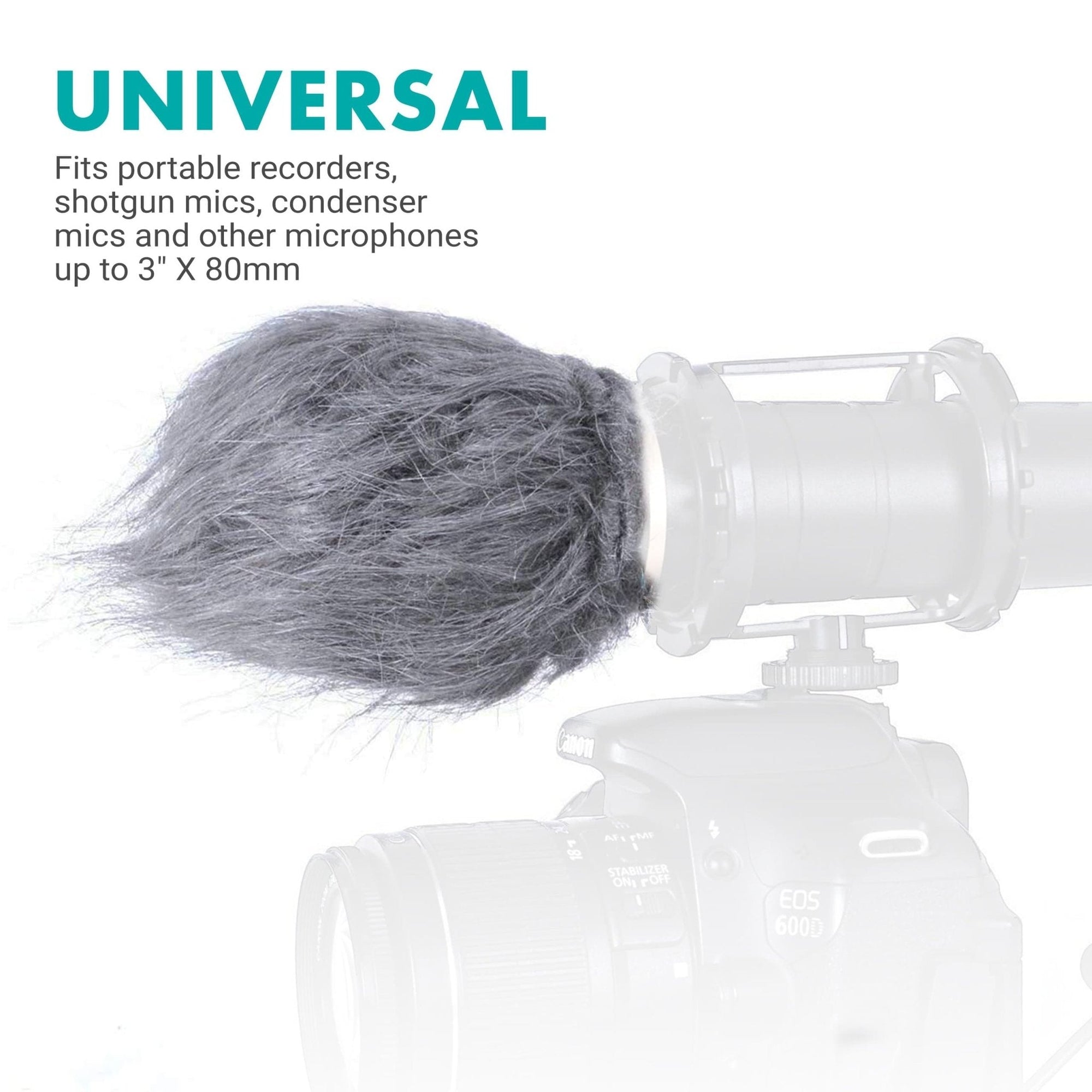 WS2 | Sound Reduction Outdoor Microphone Wind Muff Windscreen | Movo