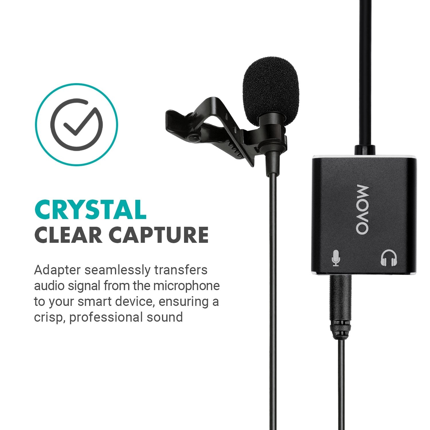 USBC-AC2 | TRS Mic. to USB-C Stereo Audio Sound Card | Movo